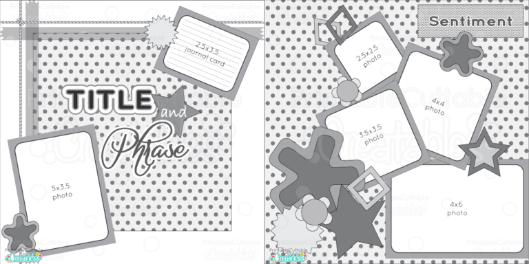 Free Scrapbook Templates - Printable Cuttable Creatables