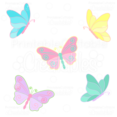 Spring Butterflies SVG Cuts & Clipart for Cricut