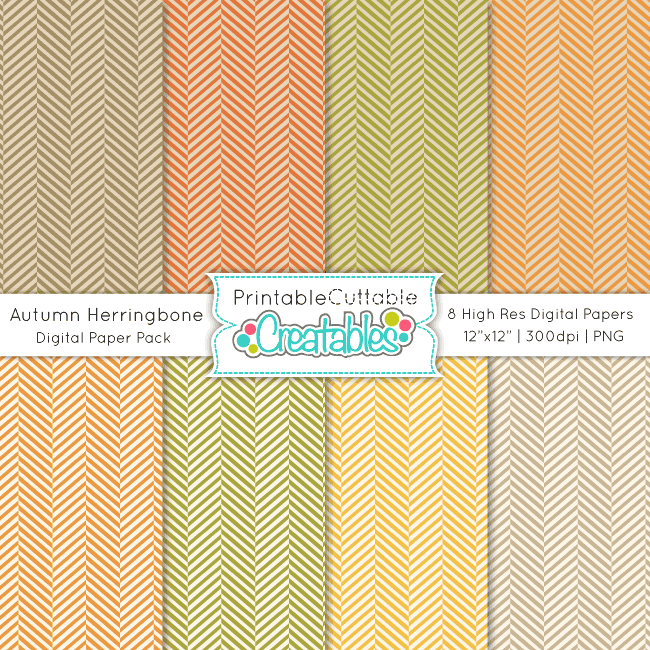 Autumn Herringbone Free Digital Paper Pack