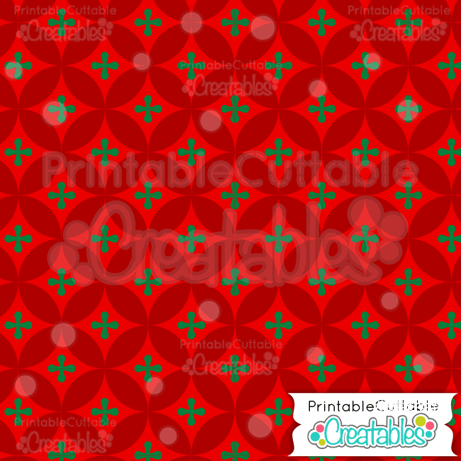 Christmas Interlocking Circles Digital Paper Pack
