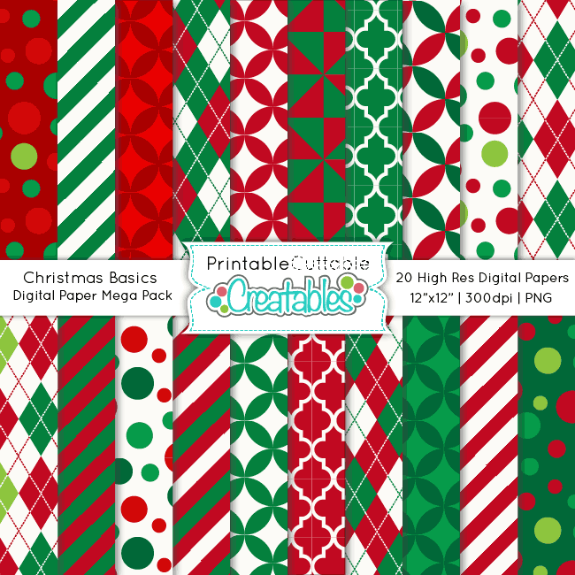 Christmas Patterns Digital Paper Mega Bundle