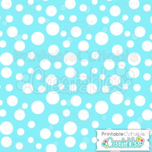 Ice Blue Tossed Dots Free Digital Paper Printable Pattern