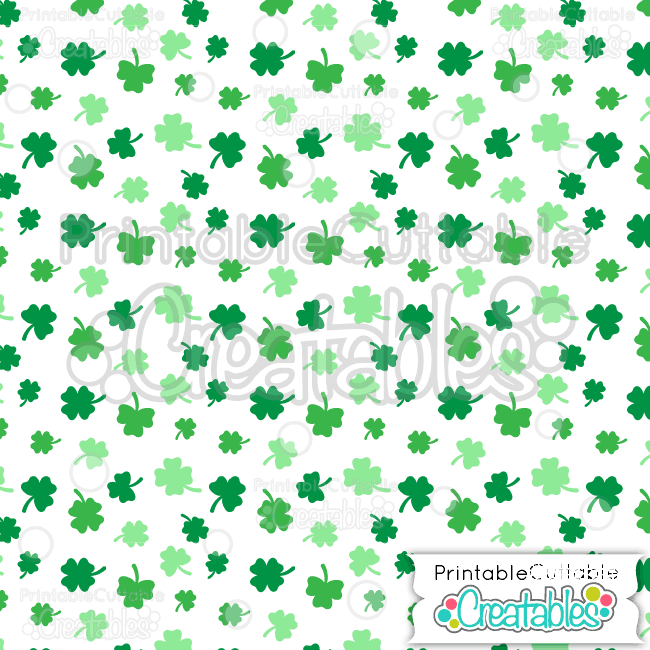 Shamrocks 'n' Clovers Seamless Pattern Free Digital Paper