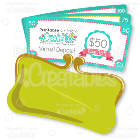 Virtual Wallet - SVG Cutting Files Digital Paper and More