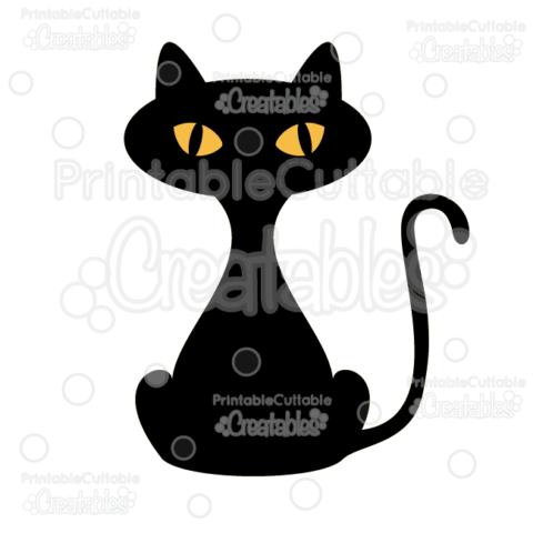 Halloween Black Cat FREE SVG Cut File & Clipart