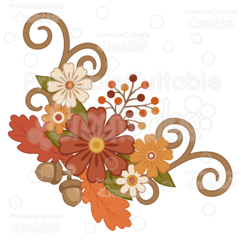 Spring Flower Group SVG Cut File & Clipart Silhouette Cameo, Cricut Explore