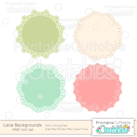 Lace Backgrounds FREE SVG Cut Files Set for Silhouette Cameo, Cricut ...