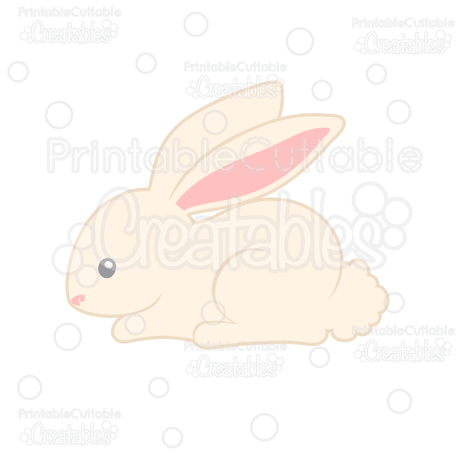 Cute Bunny Cuttable SVG File & Clipart Set for Silhouette Cameo, Cricut ...