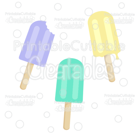 Summer Popsicles Cuttable Free SVG Files & Clipart for Scrapbooking