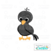 Cute Fall Crow SVG File & Clipart for Silhouette, Cricut Cutting Machines