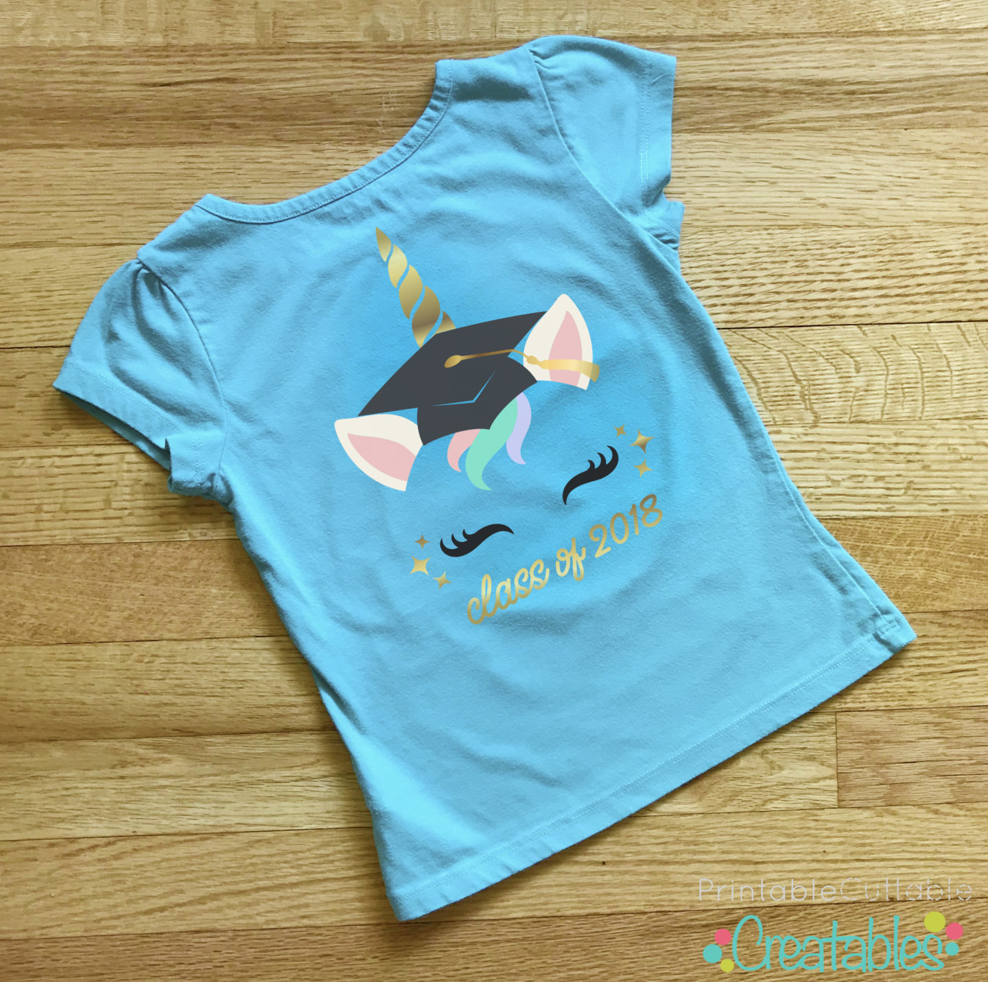 Graduation Cap Unicorn Face Free SVG File for Cricut
