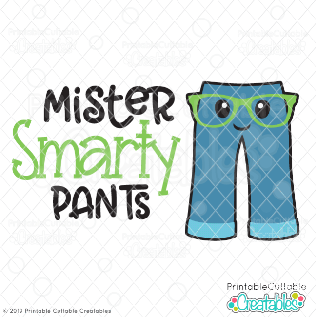 Mister Smarty Pants SVG File for Cricut & Silhouette