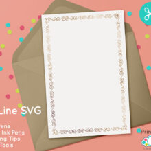 Single Line Swirls Frames Free SVG - Foil Quill for Cricut