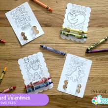Valentine Coloring Card SVG Files for Cricut & Silhouette