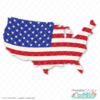 USA Flag Map SVG File for Cricut and Silhouette Machines