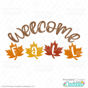 Welcome Fall Free SVG File for Cricut & Silhouette Cutting Machines
