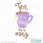 Hug in a Mug Tea Free SVG File for Cricut and Silhouette