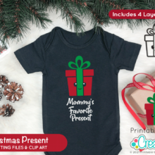 Cute Christmas Presents SVG File File for Cricut