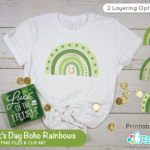 St. Patrick's Day Boho Rainbows SVG File for Cricut