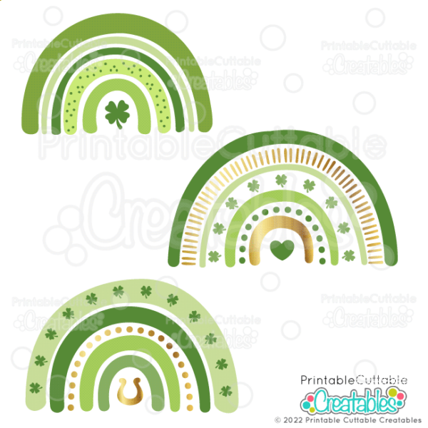 St. Patrick's Day Boho Rainbows SVG File for Cricut