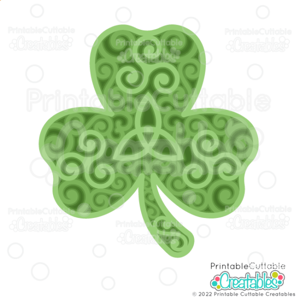 Layered Shamrock Free SVG Cut File for Cricut & Silhouette