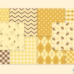 Busy Bee Digital Paper Pack and Seamless Patterns