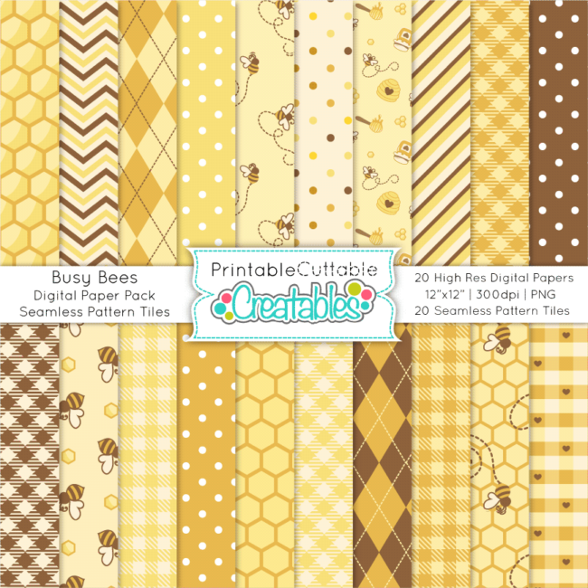 Digital Paper Packs - Printable Scrapbook Paper, Patterns