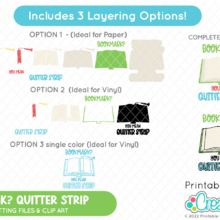 Bookmark Quitter Strip SVG File for Cricut and Silhouette