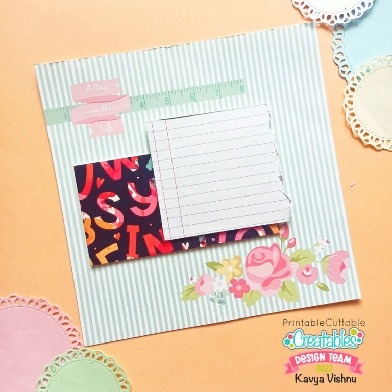 Cute First Day of School Scrapbook Page