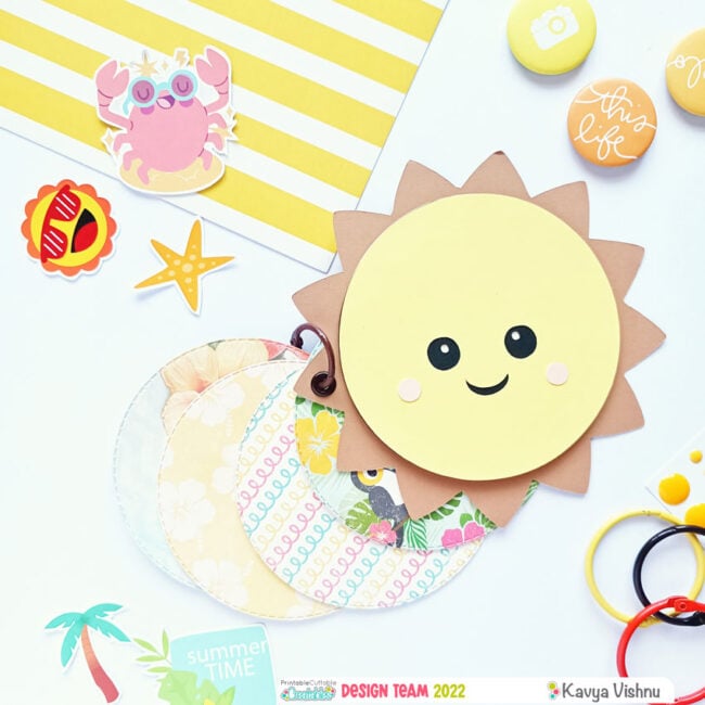 Happy Sun Ring Album Paper Piecing Tutorial