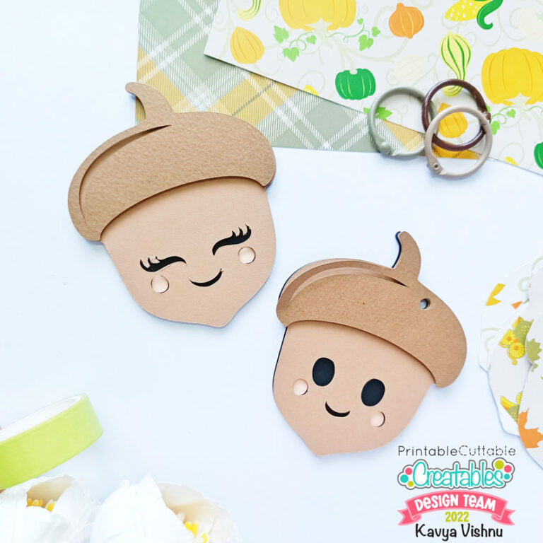 Cute Acorn Ring Assembly Video - Scrapbook Papercraft Idea