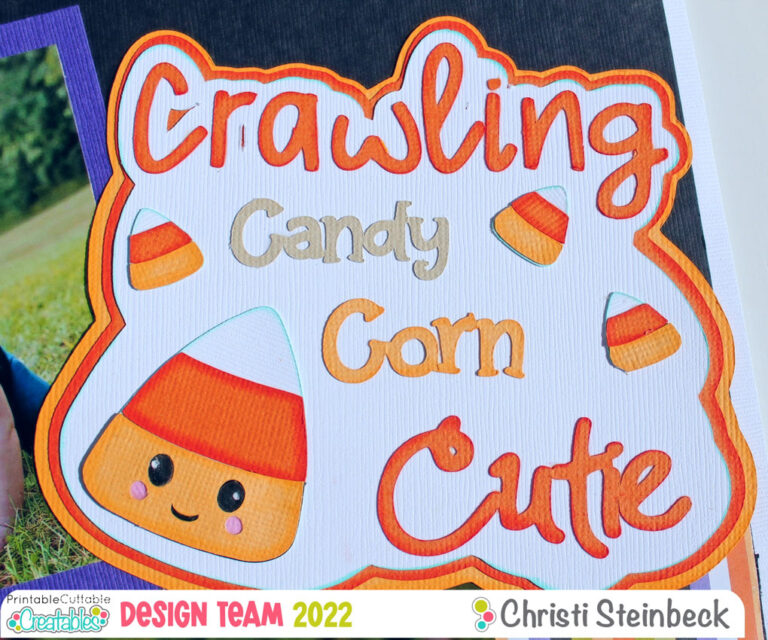 Candy Corn Cutie Scrapbook Layout