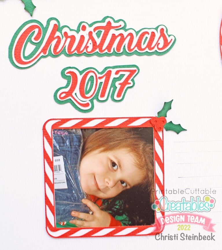 Candy Cane Scrapbook Layout