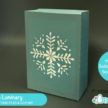 Snowflake Luminary Free SVG File for Cricut & Silhouette