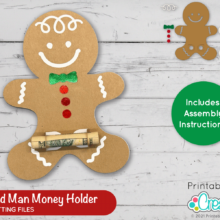 Gingerbread Man Money Holder SVG File for Cricut