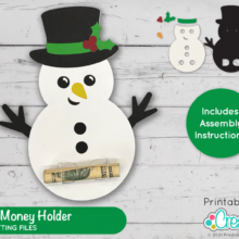 Snowman Money Holder SVG File for Cricut & Silhouette