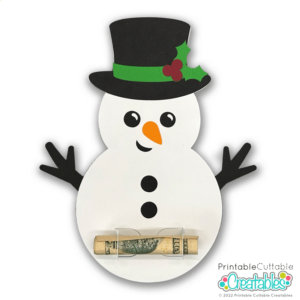 Snowman Money Holder SVG File for Cricut & Silhouette