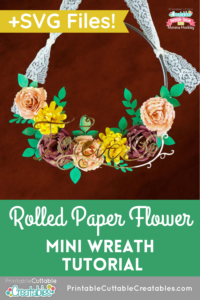 Rolled Paper Flower Mini Wreath