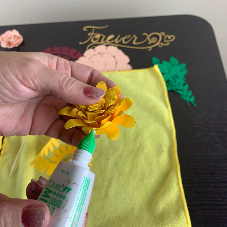 Rolled Paper Flower Mini Wreath