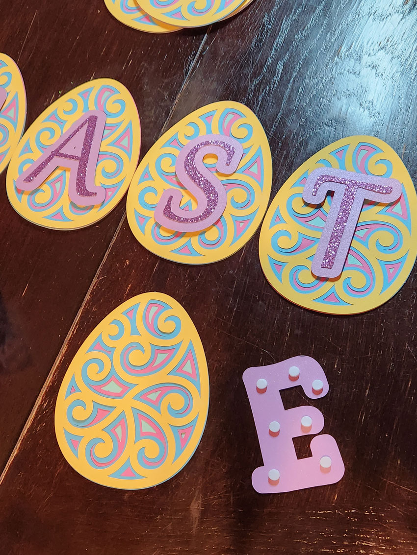 Layered Easter Egg Banner