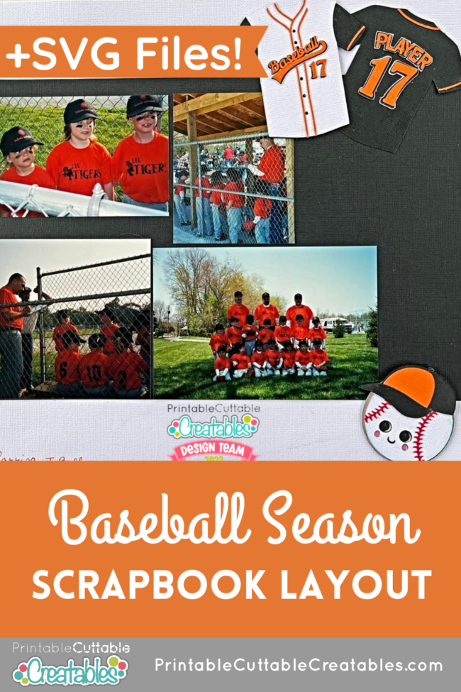 Baseball Season Scrapbook Layout