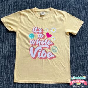 A Whole Vibe Retro HTV Shirt Layering HTV in Silhouette