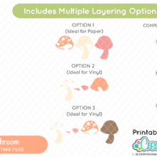 Retro Mushroom SVG File for Cricut and Silhouette