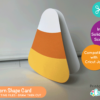 Candy Corn Shaped Card Free SVG File for Cricut & Silhouette