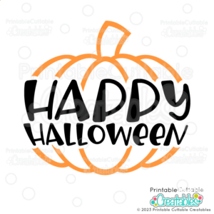 Happy Halloween Pumpkin Free SVG Cut File for Cricut