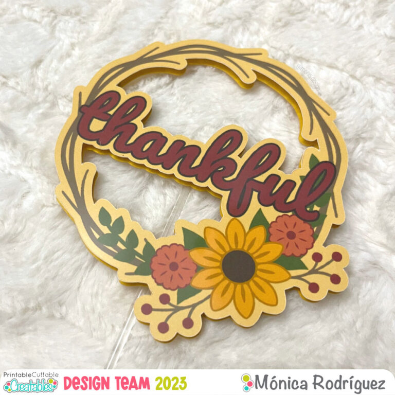 Thankful Cake Topper Crafting Idea