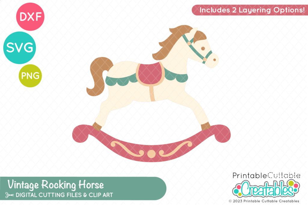 Vintage Rocking Horse SVG File for Cricut and Silhouette