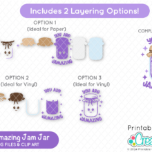 Jamazing Cute Jam Jar SVG File for Cricut & Silhouette