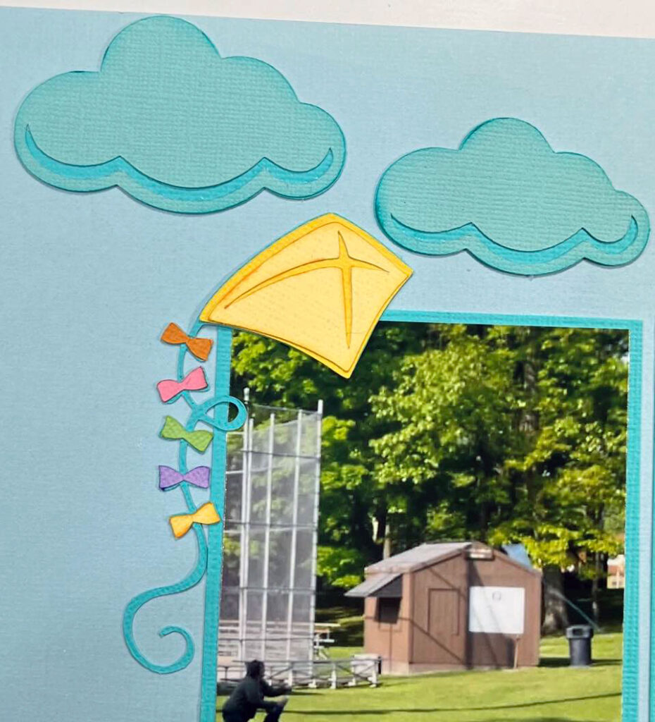Spring Kite Scrapbook Layout Idea
