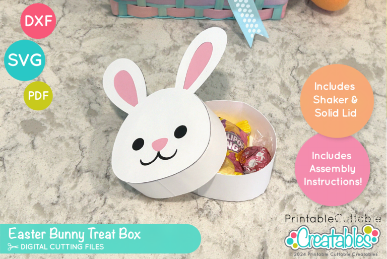 Easter Bunny Shaker Box SVG File for Cricut